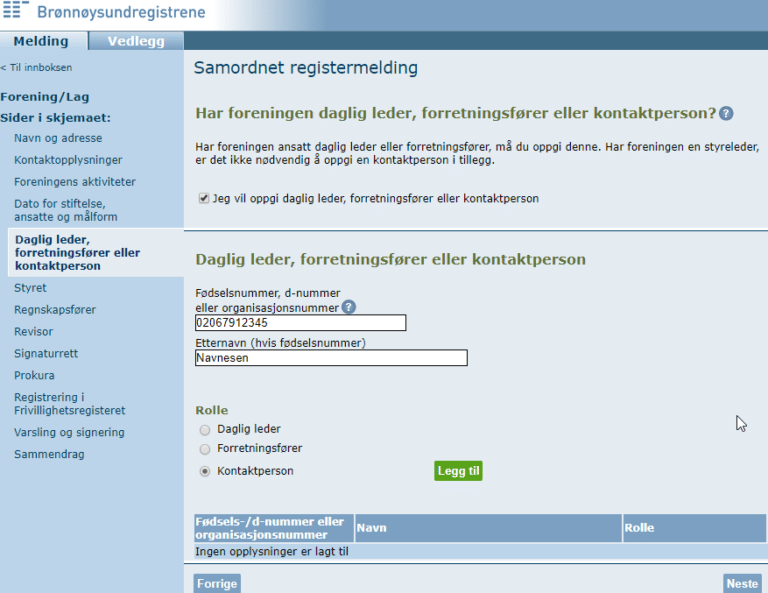 Brønnøysundregistrene - Naturvernforbundet